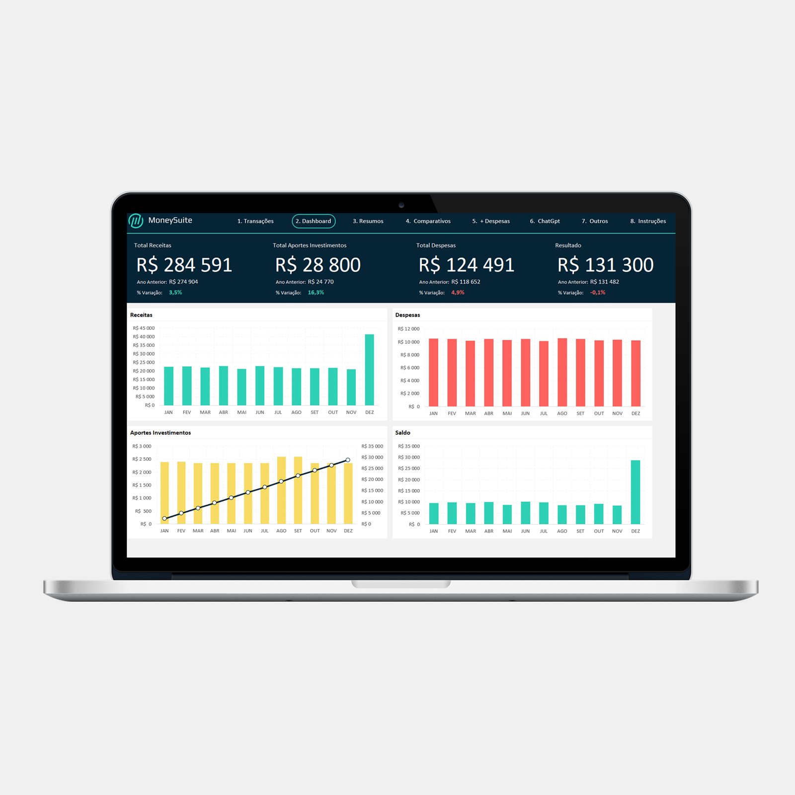 Demo - Planilha de Consolidação e Análise Financeira Pessoal ...